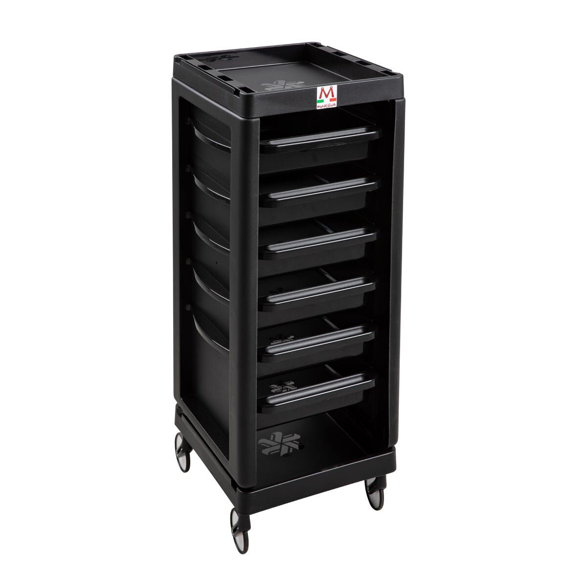 Minerva Beauty Sorrento Salon Trolley in Black - Made in Italy