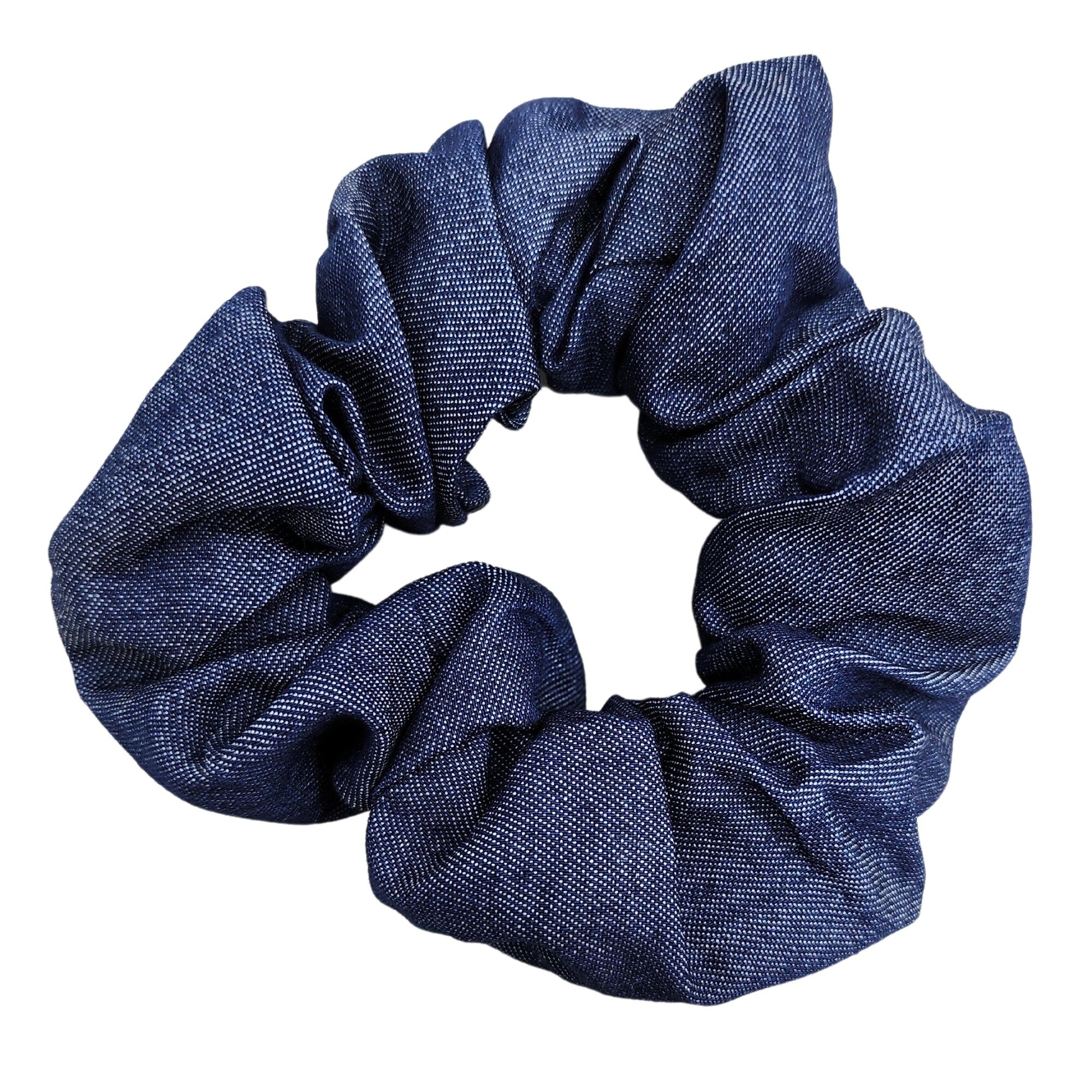 Pink Pewter Classic Denim Scrunchie