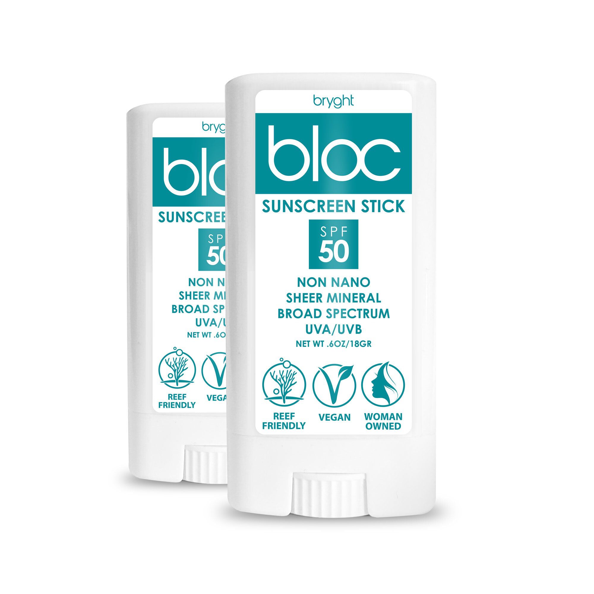Bryght Bloc Sunscreen Stick (2 Packs)