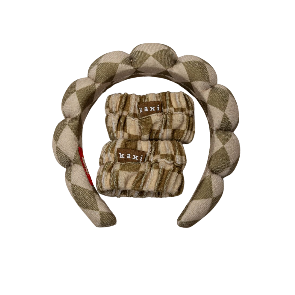 Kaxi GRWM Headband + Wristband Set