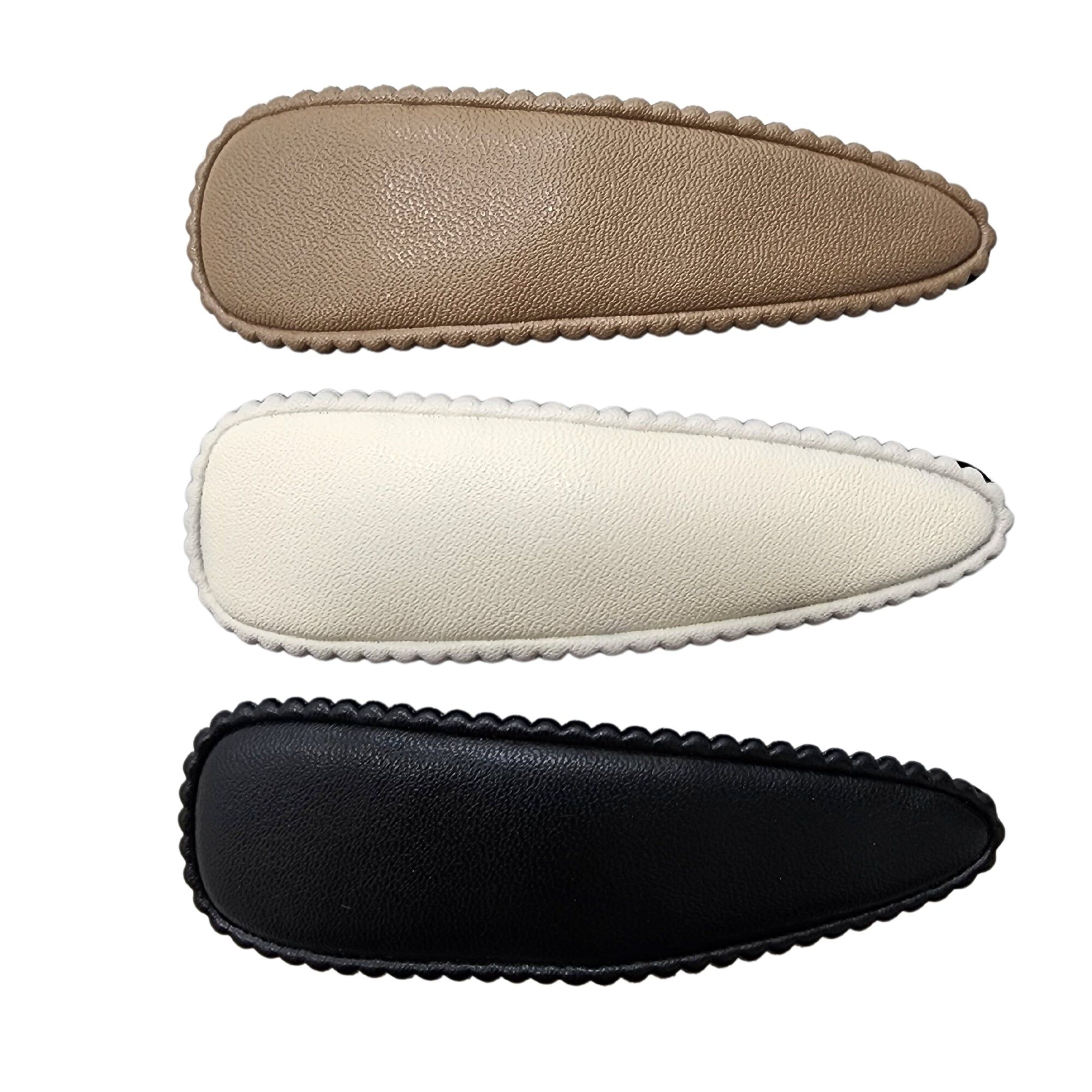 Pink Pewter Faux Leather Bloom Petal Snap Clip - 3pc (Essentials Pack)