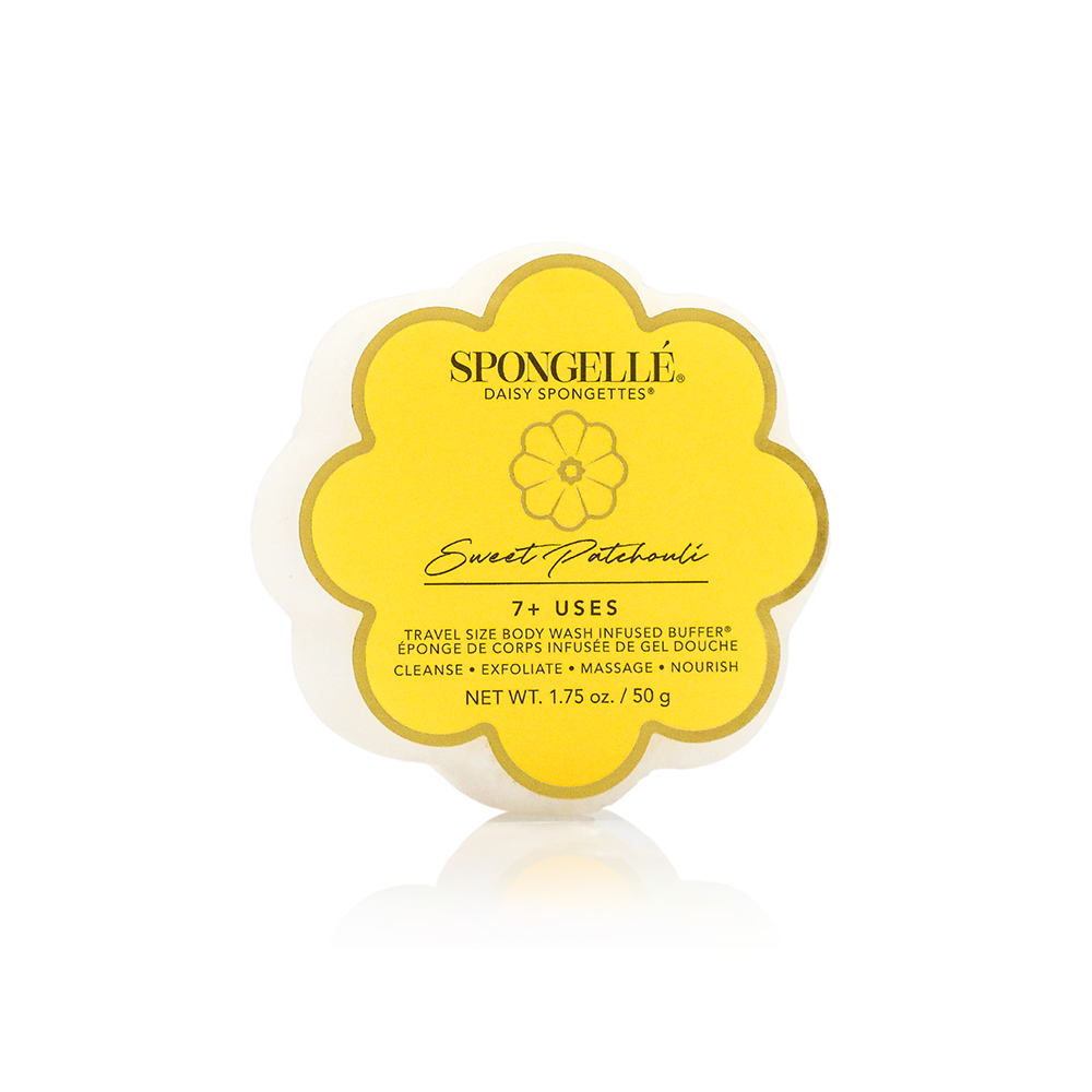 Spongelle Daisy Collection Flower Shaped Spongette Sweet Patchouli 1.75oz