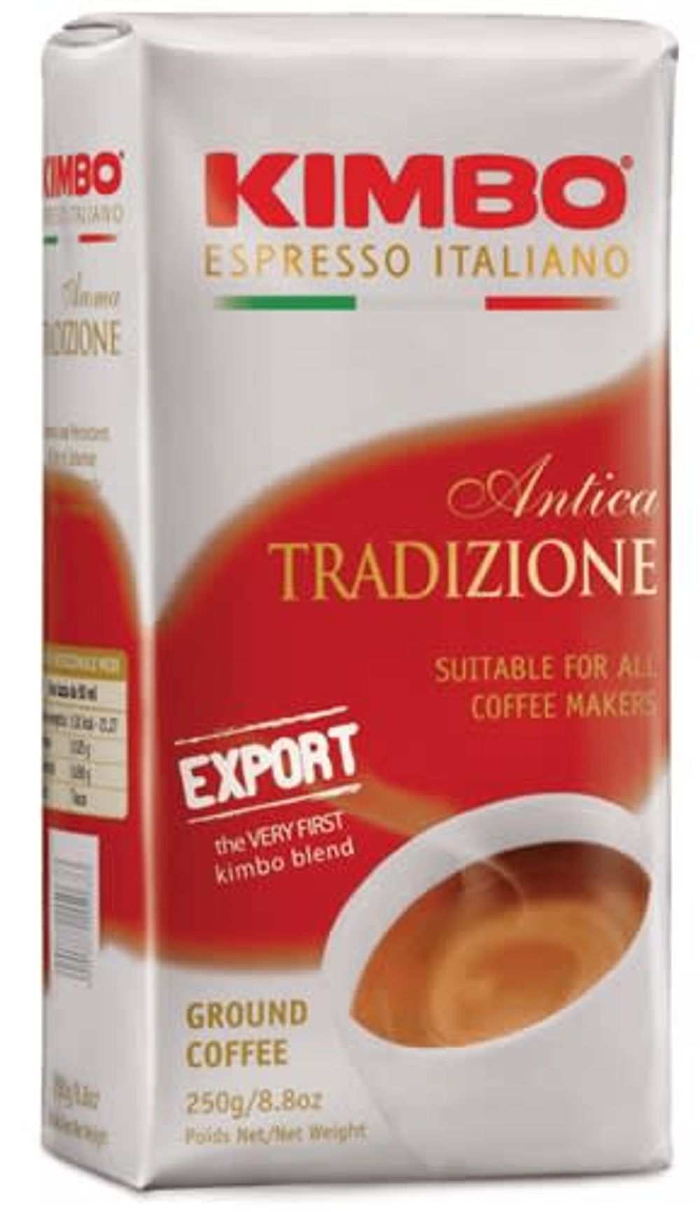 Kimbo Antica Tradizione Ground Coffee in Bag 8.8oz/250g (Pack of 2)