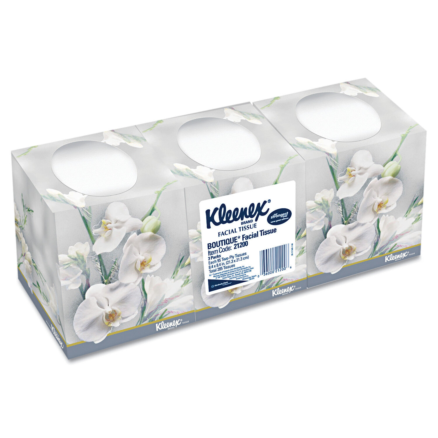 Kleenex Facial Tissue, 2-Ply, Pop-Up Box, 3 Boxes/Pack, 12 Packs