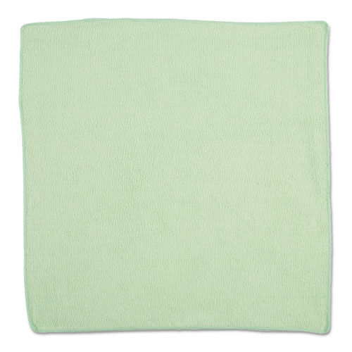 Rubbermaid Commercial Microfiber Cleaning Cloths, 16 X 16, Green, 24/pack