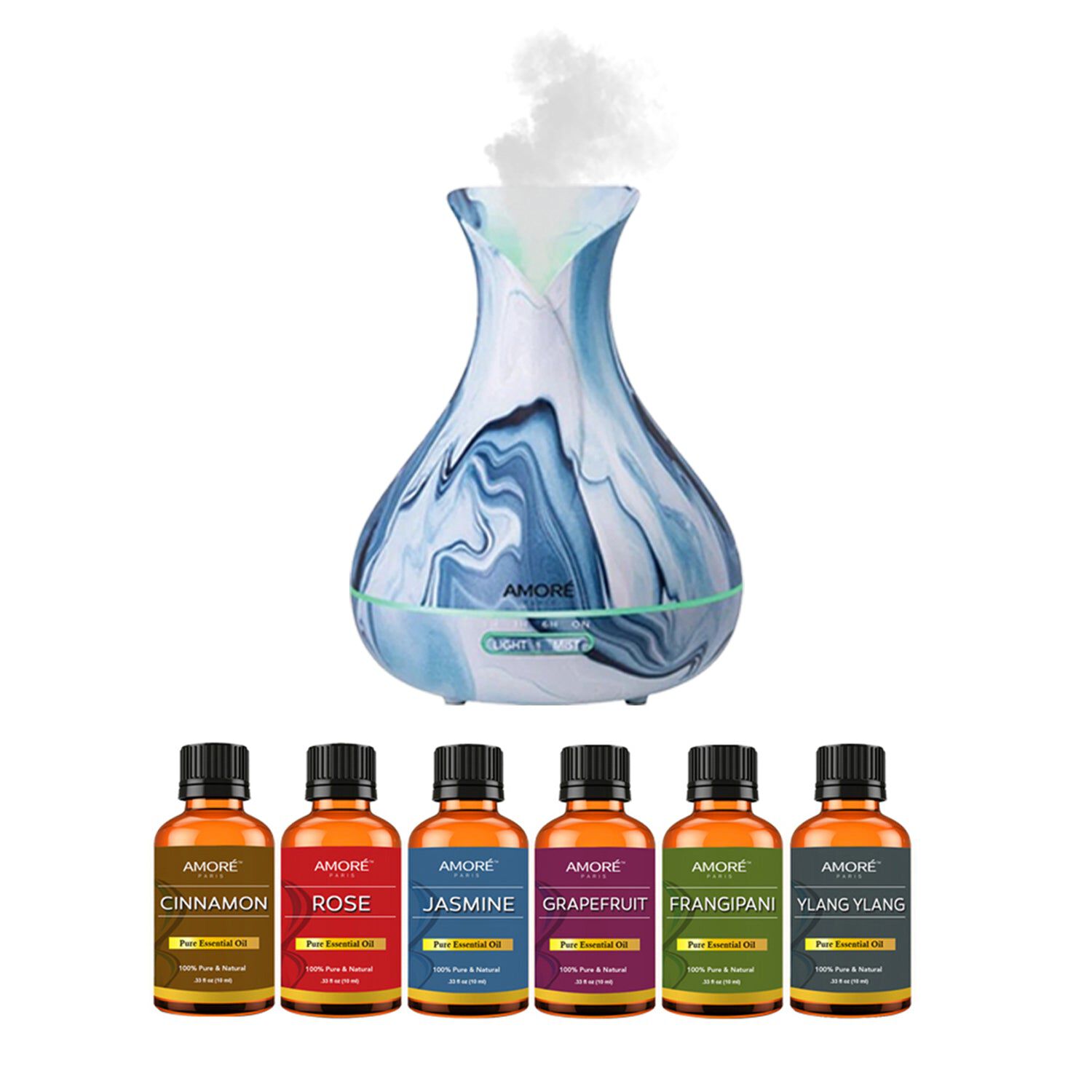 Amoré Paris Hydro Dipped Ultrasonic Aromatherapy Diffuser Set