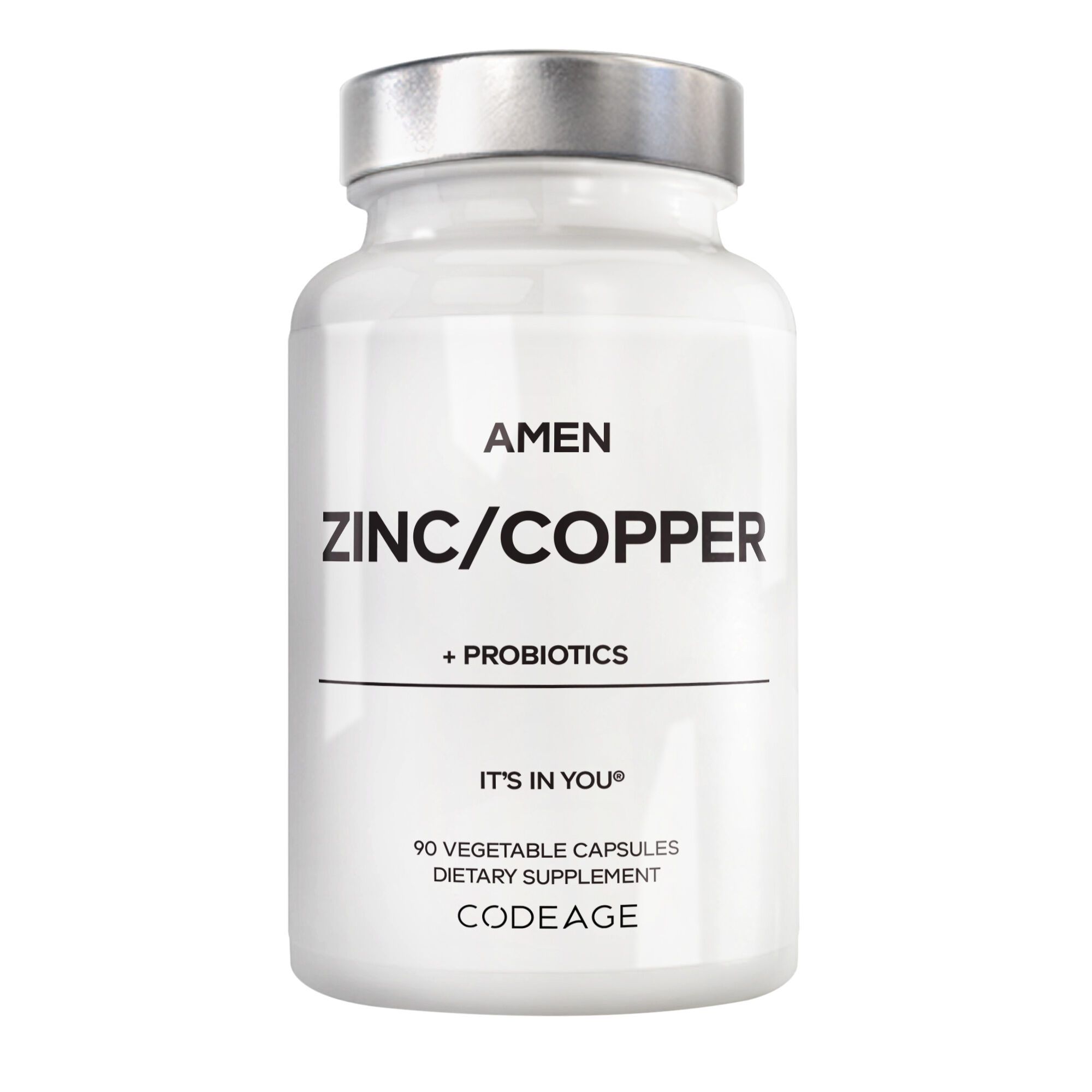 Codeage Amen Zinc & Copper Supplement + Probiotics - 2 Billion CFUs ...