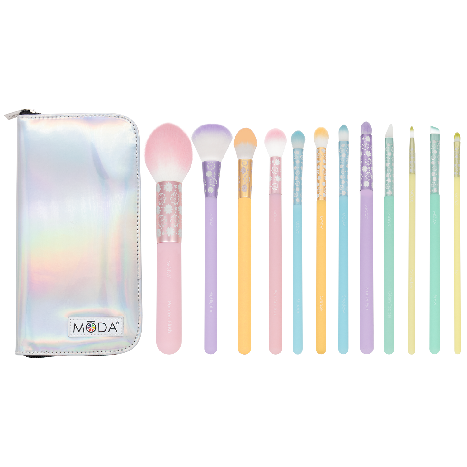 MODA Pastel Full Face 13pc Makeup Brush Kit