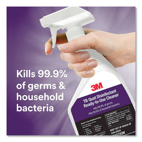 3M Tb Quat Disinfectant Ready-To-Use Cleaner, Lemon Scent, 1 Qt Bottle ...