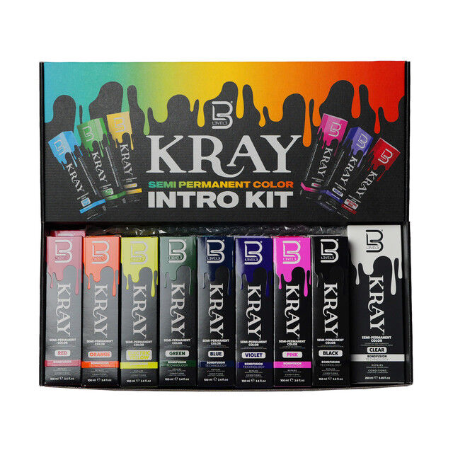 L3VEL3 KRAY Kray Intro Kit 16 Vivid Color Shades + Clear