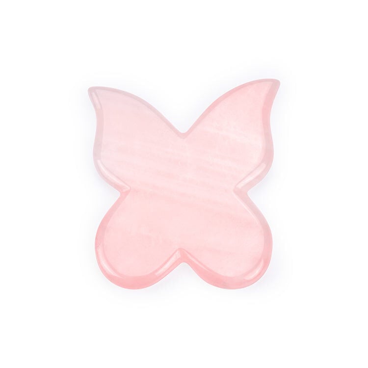 ZAQ Rose Quartz Butterfly Gua Sha Tool