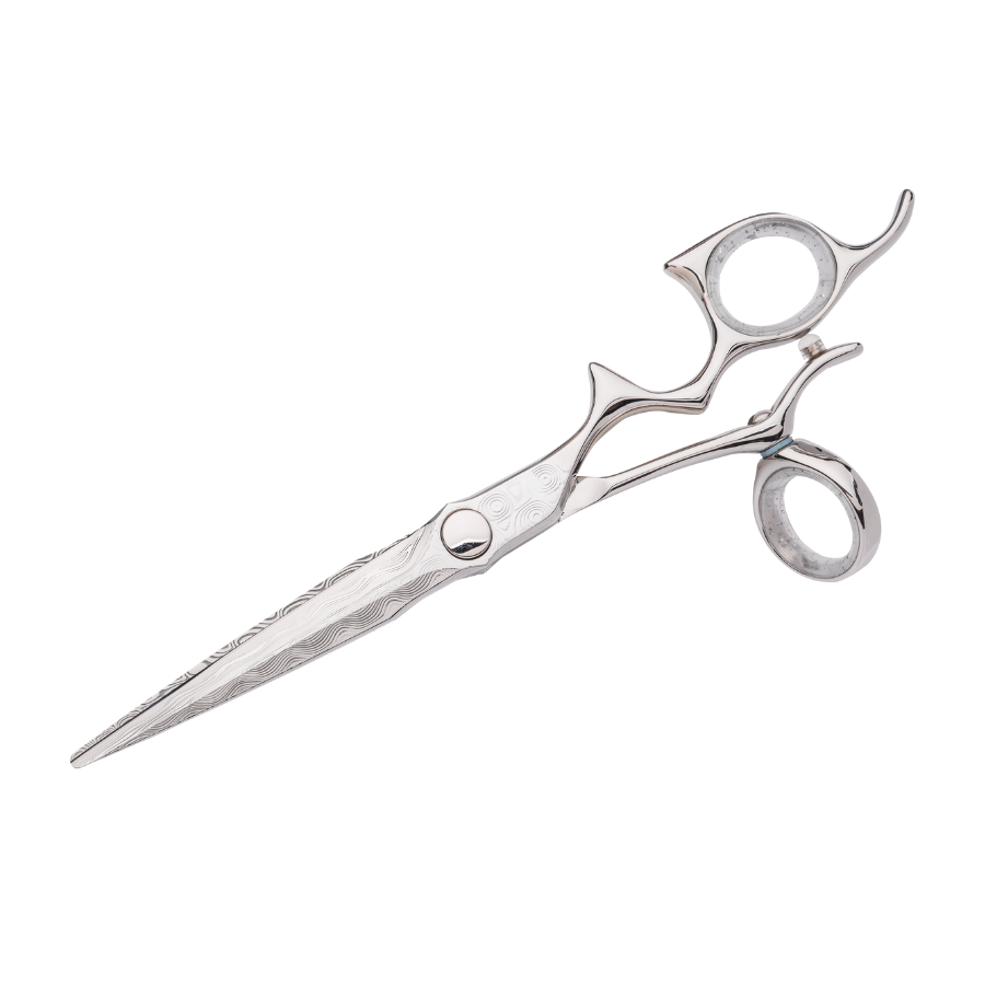 Shark Fin Shears Right Hand Damascus Swivel Cutting Shear