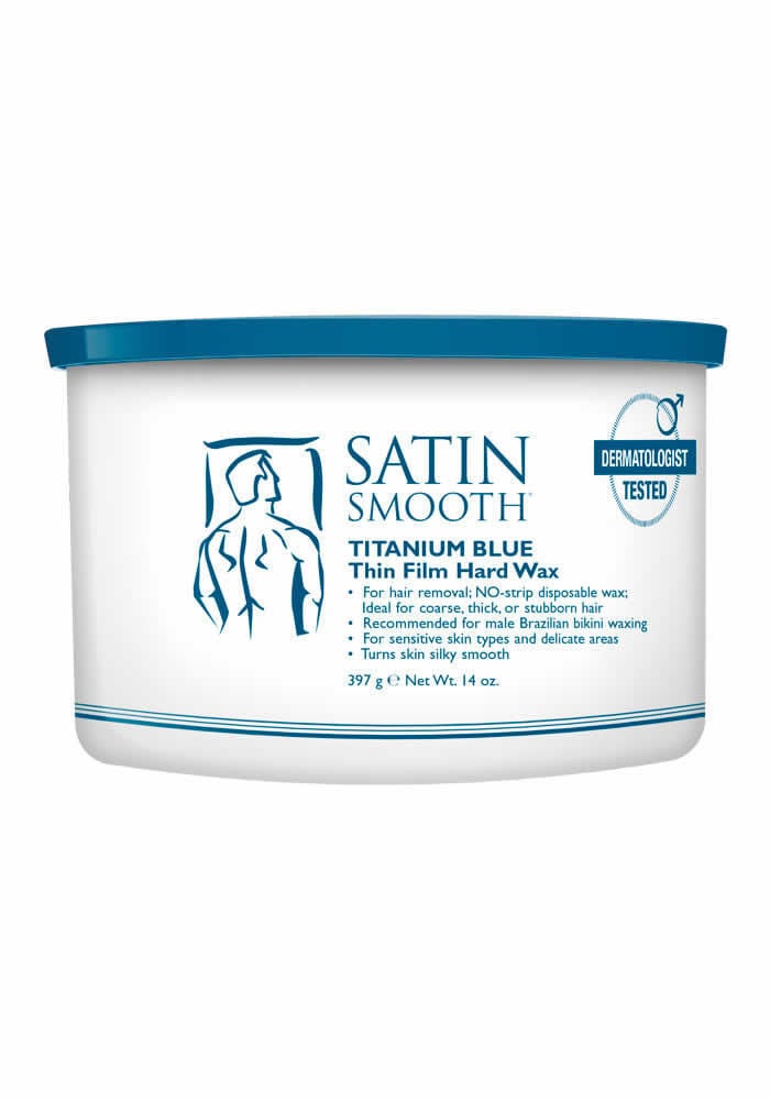 Satin Smooth Titanium Blue Thin Film Hard Wax