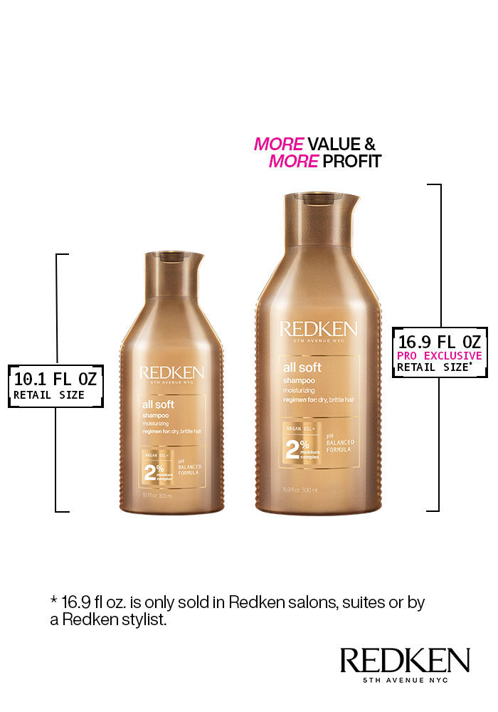 Redken All Soft™ Shampoo with Argan Oil for Dry Hair