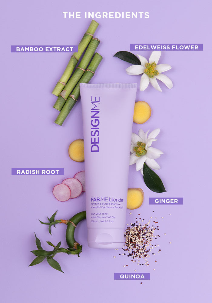 DESIGNME FAB.ME Blonde Fortifying Purple Shampoo | SalonCentric