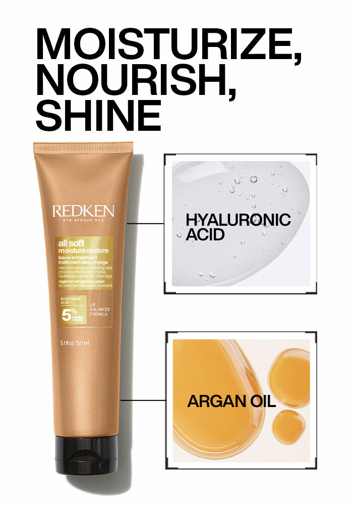 Redken All Soft Moisture Restore Leave-In Treatment with Hyaluronic ...