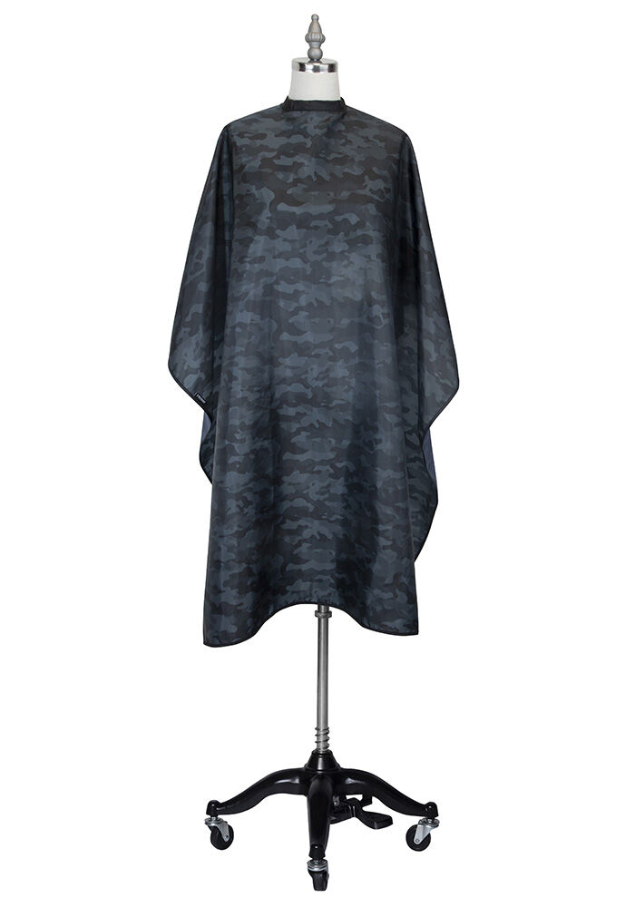 Fromm Apparel Studio Black Camo Print Barber Cape