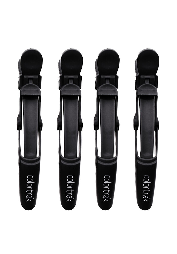 Colortrak Black Croc Clips - 4 ct.