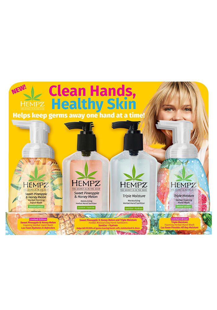 Hempz Healthy Hands Herbal Hand Sanitizer & Herbal Foaming Hand Wash ...