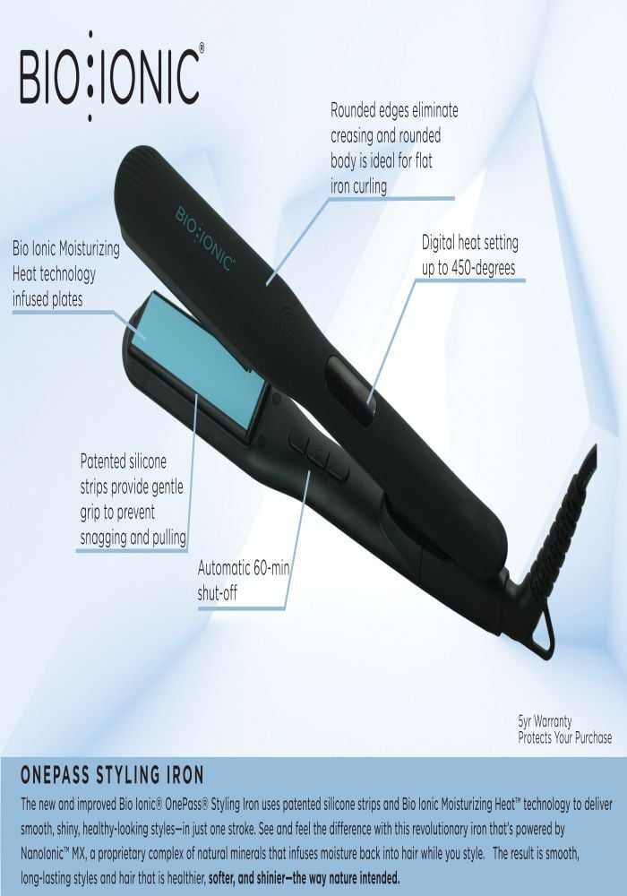 Bio Ionic Nano Ionic MX OnePass Styling Iron