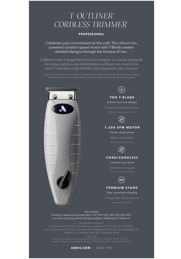 Andis Cordless T-Outliner Trimmer