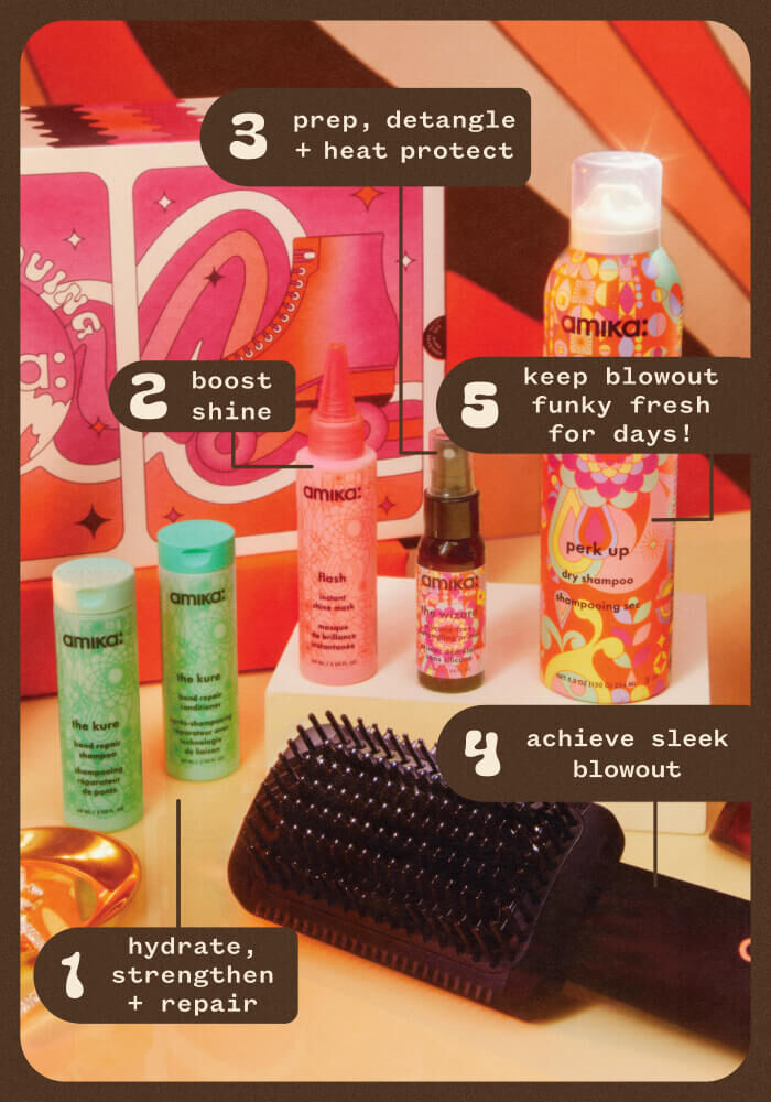 amika Smooth Talker Double Agent Straightening Blow Dry Gift Set